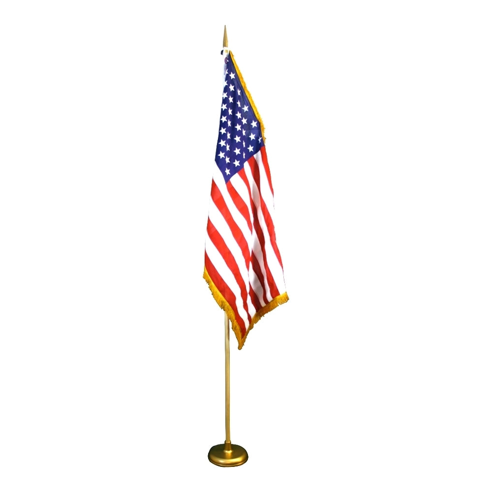 Indoor 3 ft. X 5 ft. Nylon U.S. Flag Set – AmericanFlag.com